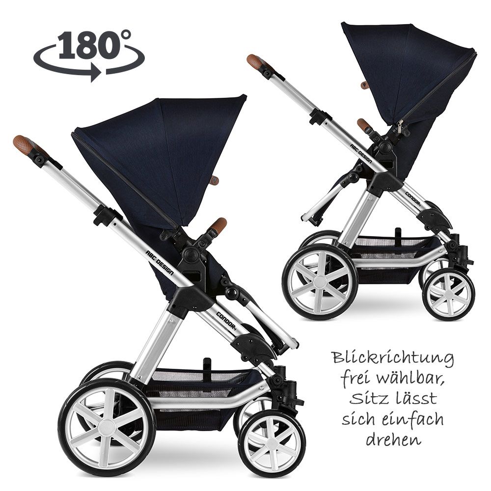 ABC Design - Kombi-Kinderwagen Condor 4 - inkl. Babywanne & Sportsitz ...