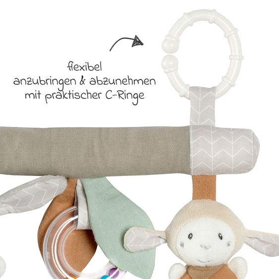 Fehn - 3-tlg Geschenk-Set zur Geburt Activity-Trapez, Schmusetuch ...