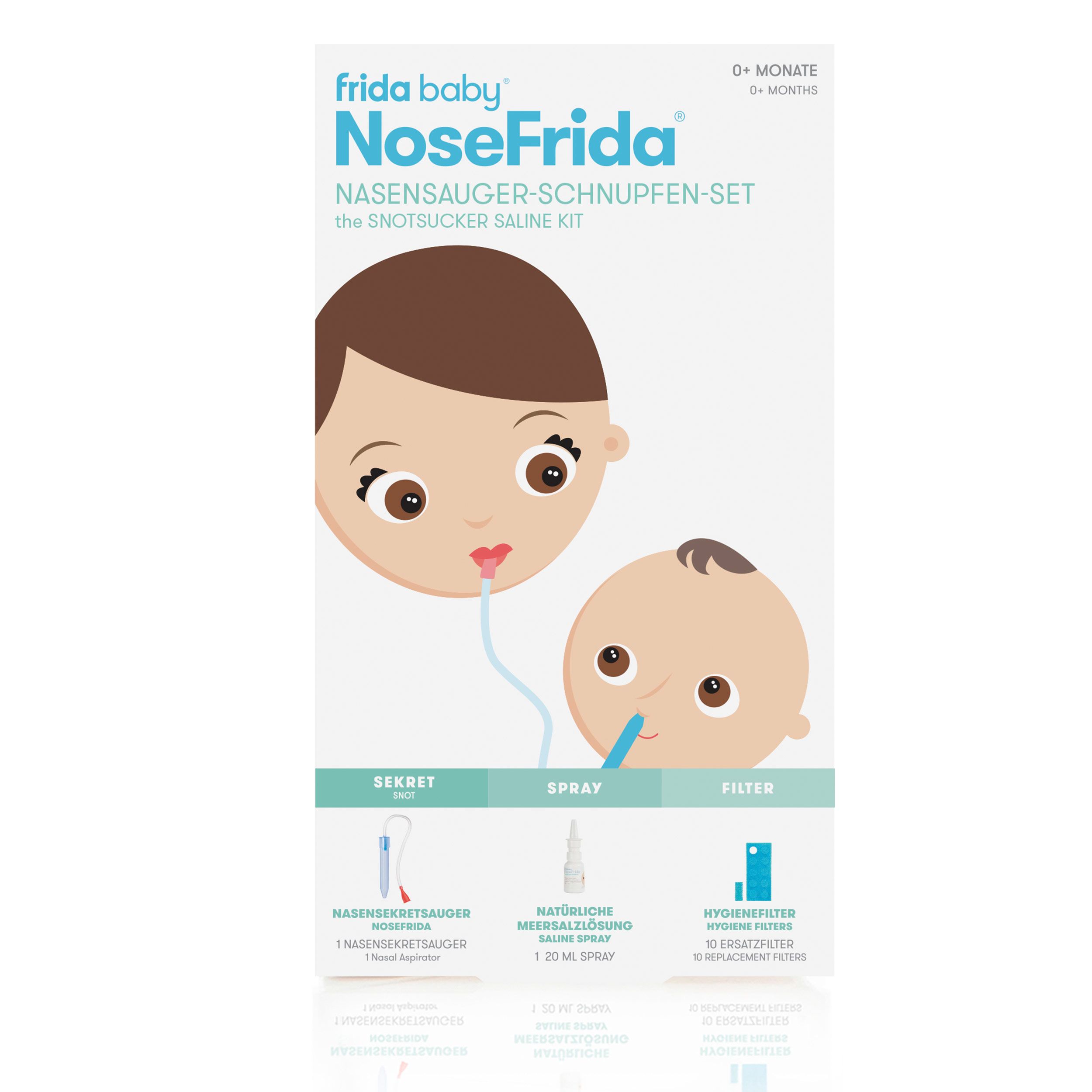 Fridababy - Schnupfen-Set NoseFrida Nasensauger mit Hygienefilter und ...