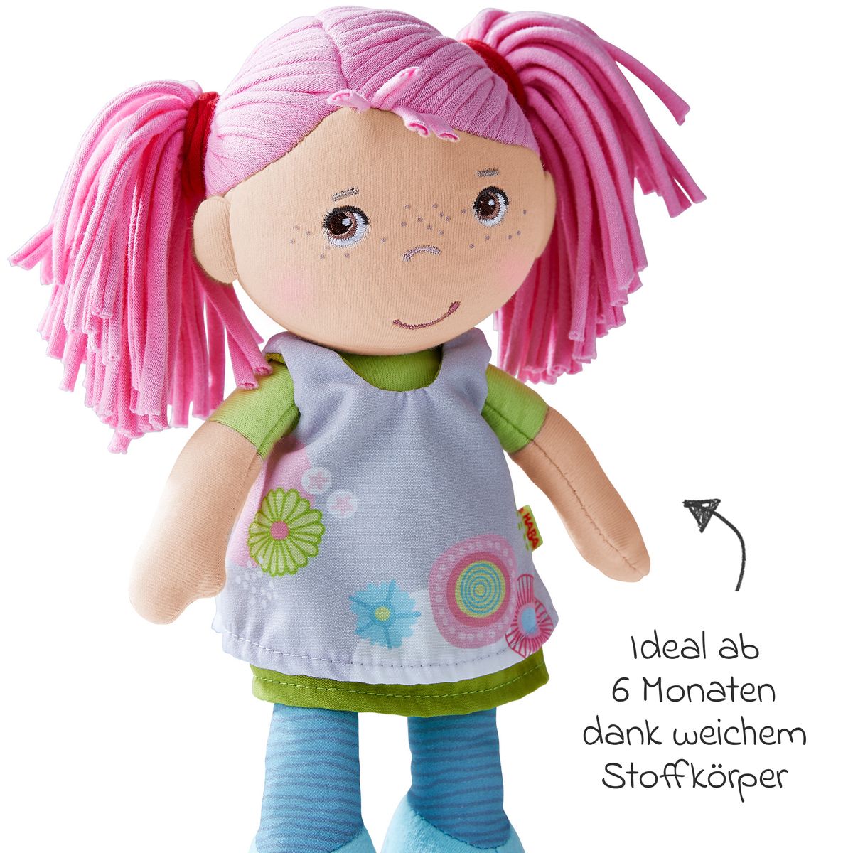 Haba - Kuschelpuppe Beatrice in Geschenkdose 20 cm - Babyartikel.de